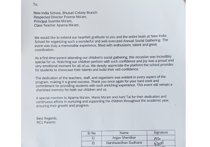 New India School, Bhusari Colony